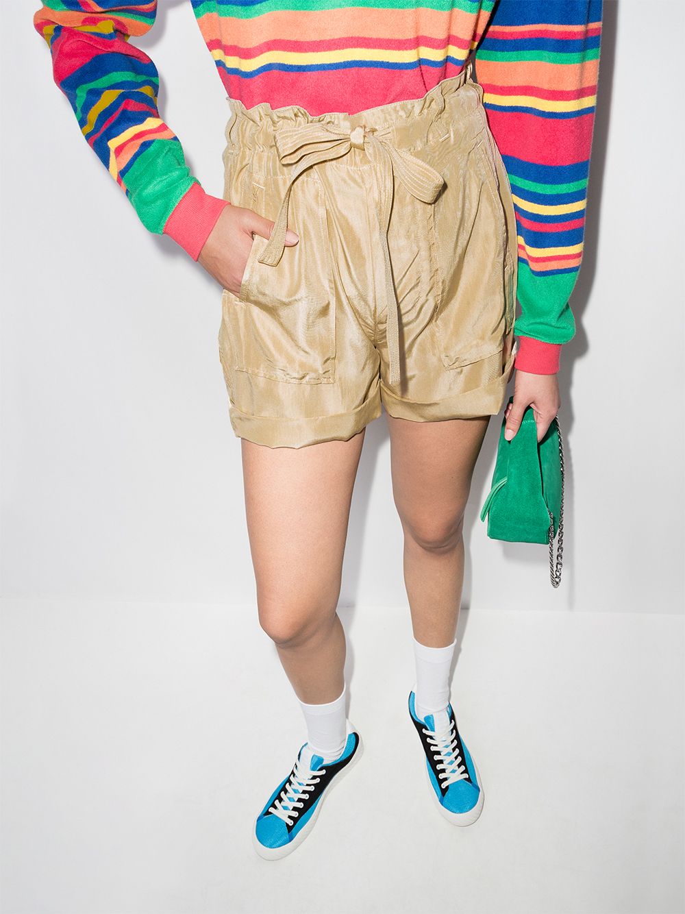POLO RALPH LAUREN Polo Ralph Lauren Paperbag-Waist Silk Shorts