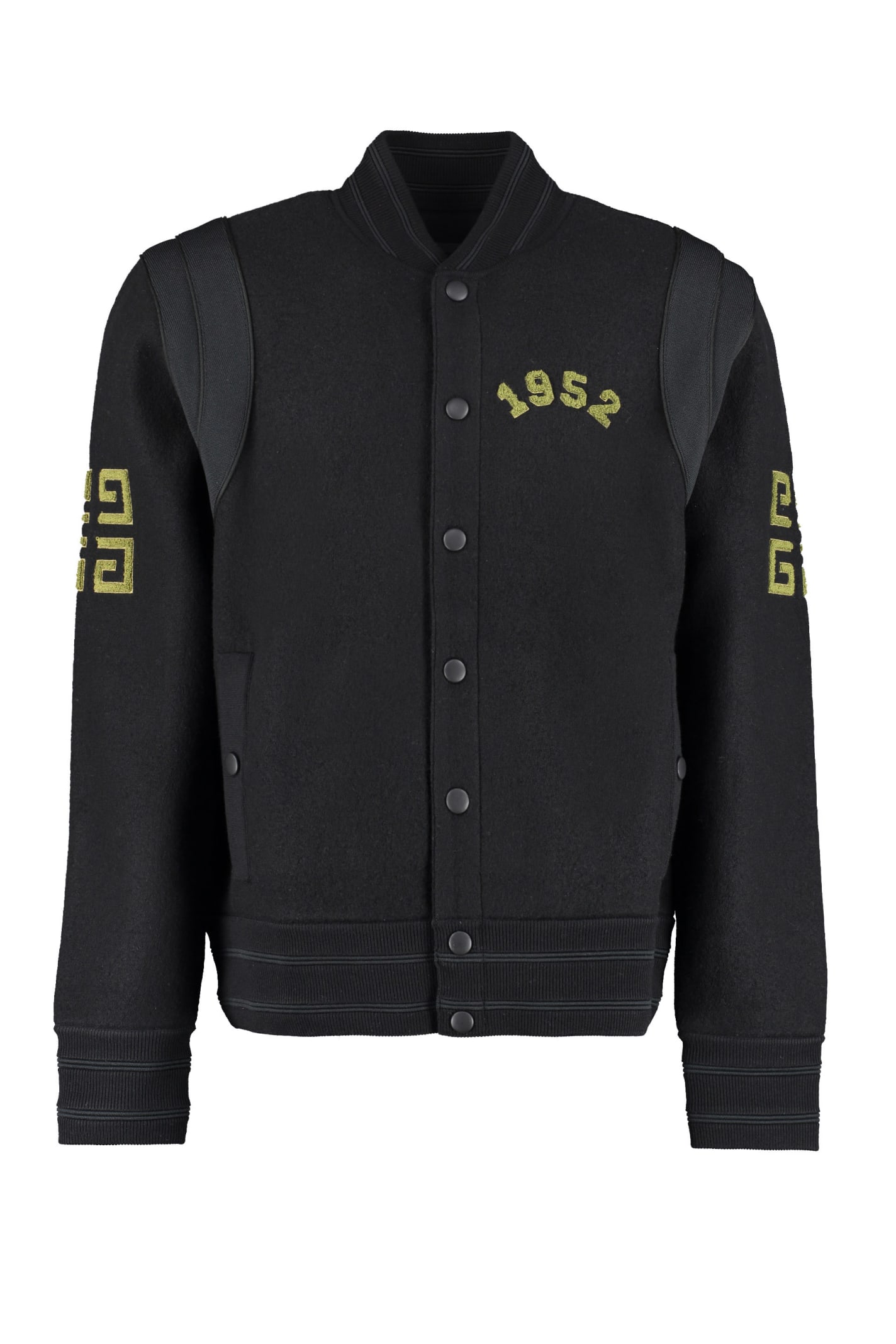 Givenchy Wool Bomber Jacket Black Editorialist