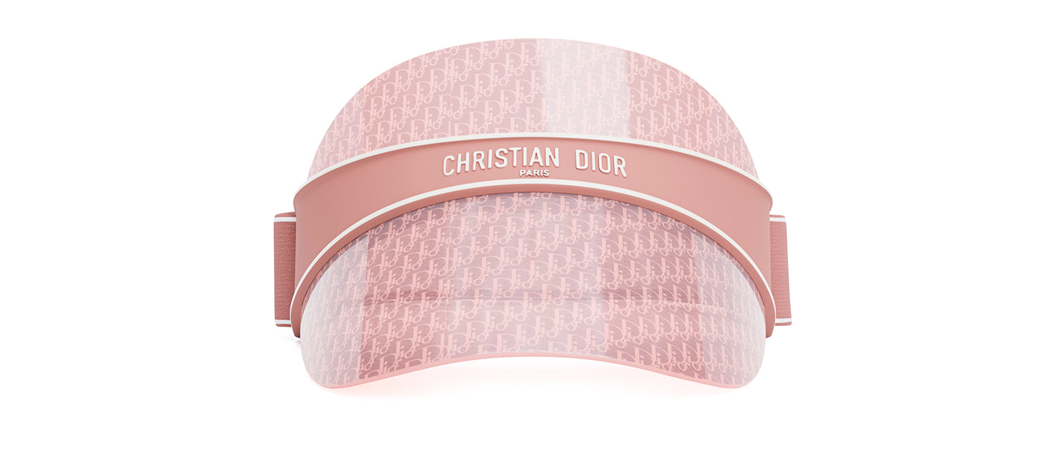 NEW DIOR Visor Sunglasses Pink Grey DiorClub V1U 100% Auth Gradient Sunshield DIOR EYEWEAR DiorClub V1U Perspex and cotton-blend jacquard  main image 2