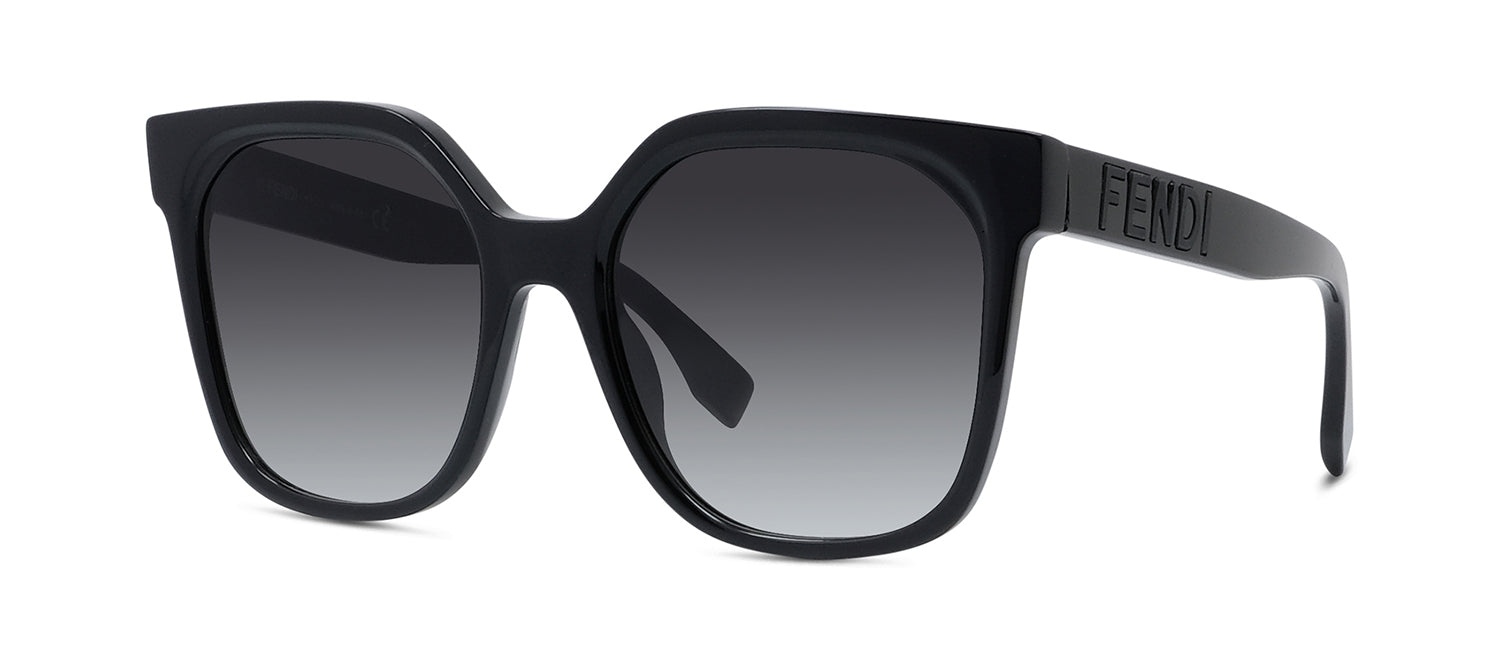 Fendi LETTERING FE 40007I 01B Cat Eye Sunglasses Fendi FE40007I 01B Sunglasses Women main image 4