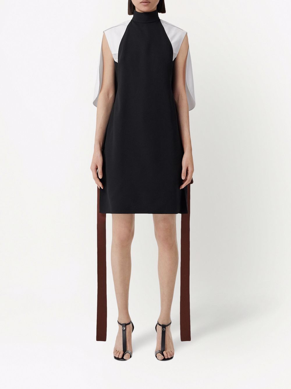BURBERRY Burberry Funnel-Neck Silk Bib Dress