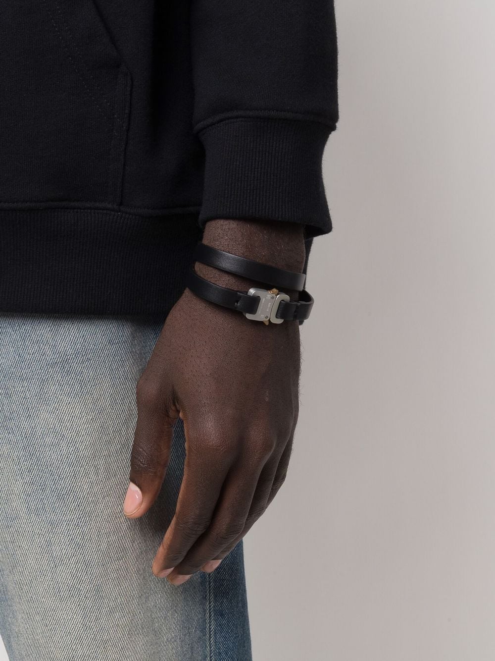 1017 Alyx 9sm Micro Buckle Cuff Bracelet In Black - 43% Off