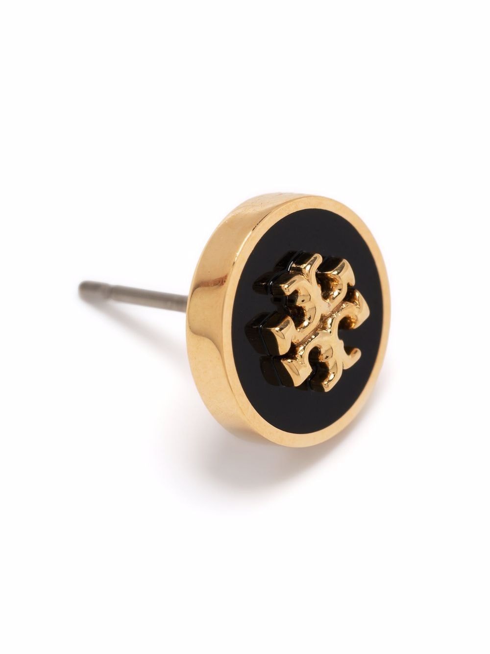 Tory Burch Kira Enamel Stud Earrings - Black | Editorialist
