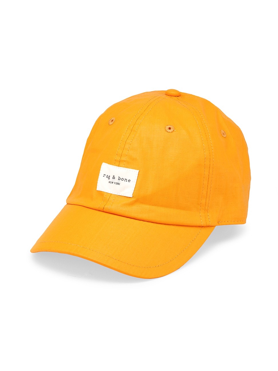 Rag & Bone Women\'s Addison Baseball Cap Saffron in Yellow Casual Sun Hat For Men RAG AND BONE New York Saffron Addison  main image 4
