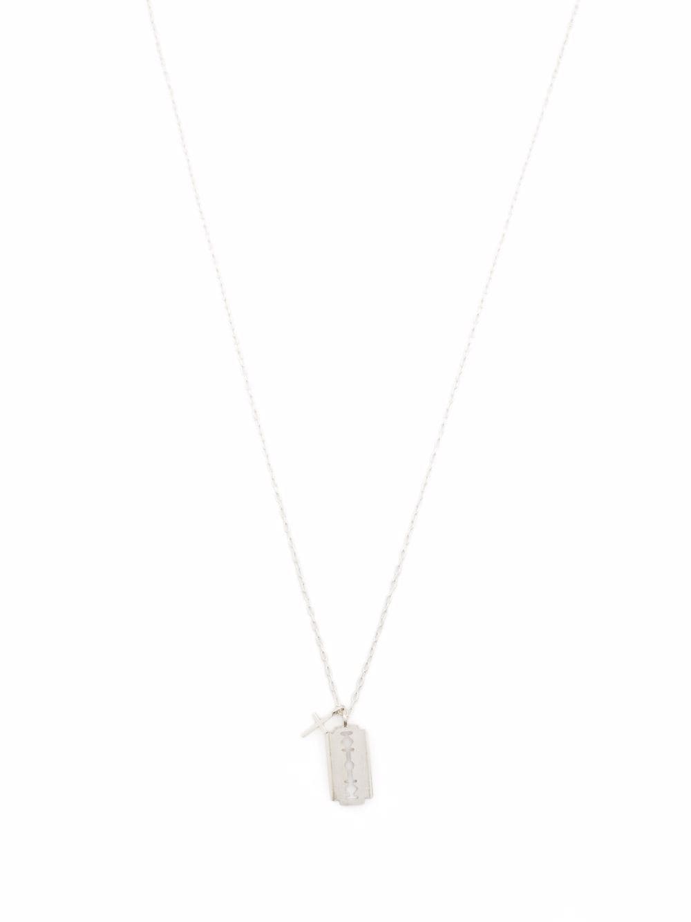 Undercoverism Razor Blade Pendant Necklace In Silver - 30% Off