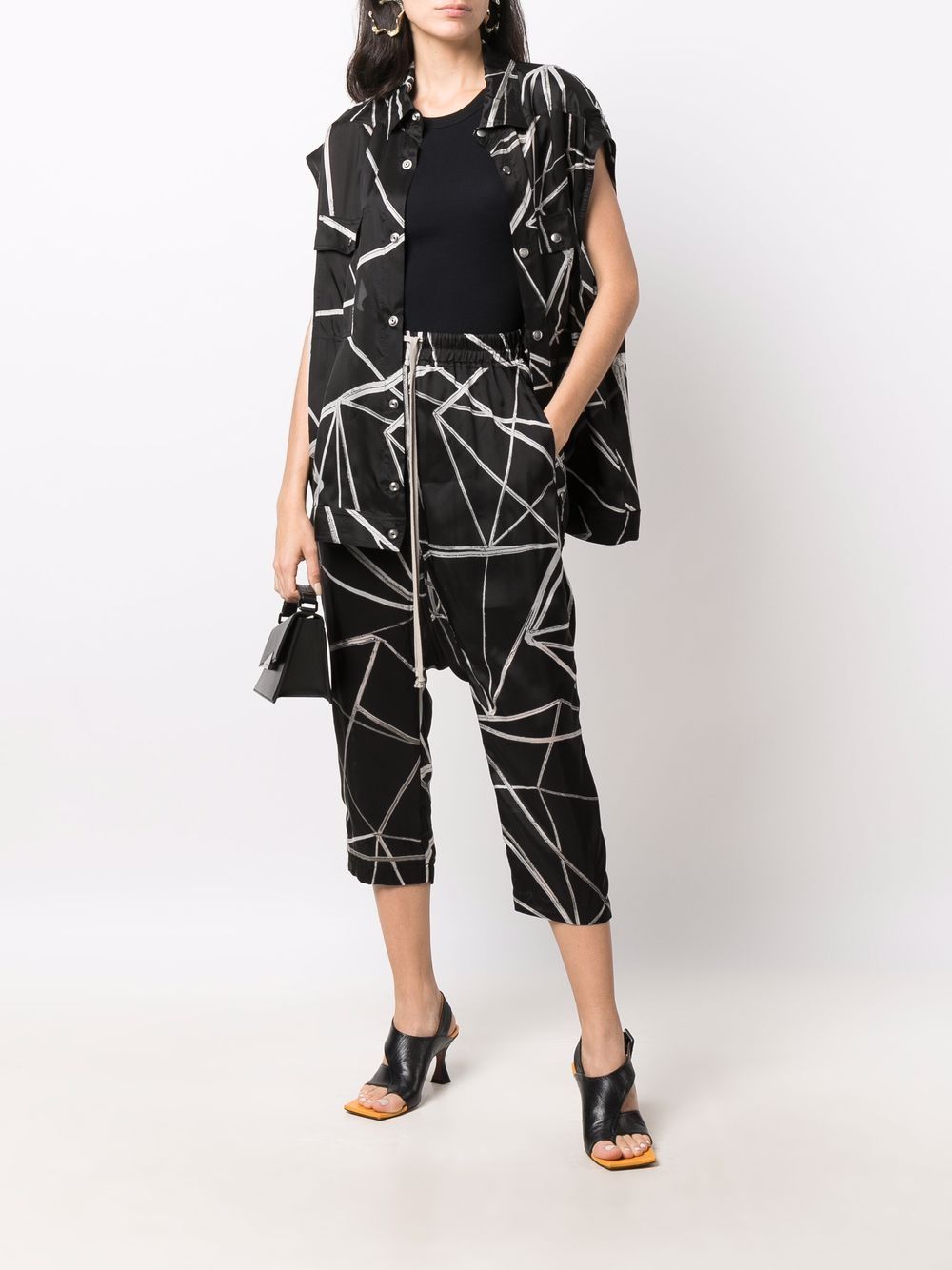 RICK OWENS Rick Owens Graphic-Print Overshirt
