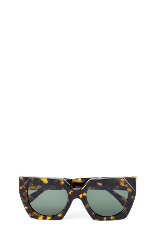 Ganni Oversized Sunglasses In Tortoise - 40% Off | Editorialist display picture 2