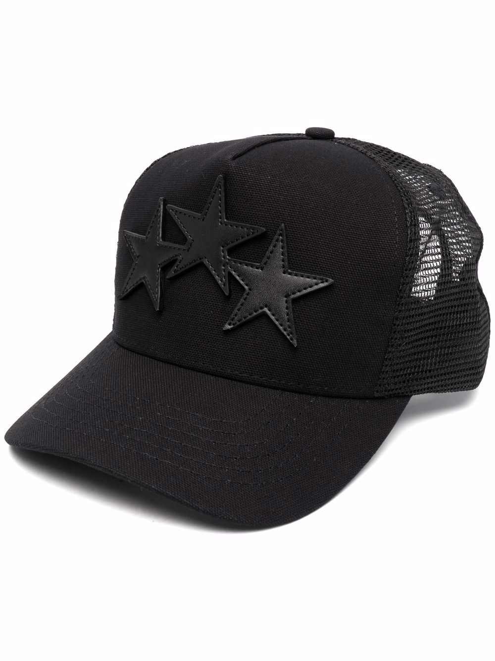 帽子 AMIRI Star Patch Trucker Hat Black Amiri Three Star Patch Trucker Hat - Black | Editorialist