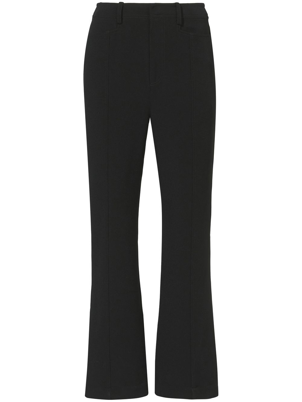 Proenza Schouler White Label Cropped Kick-Flare Trousers In Black  display picture 1