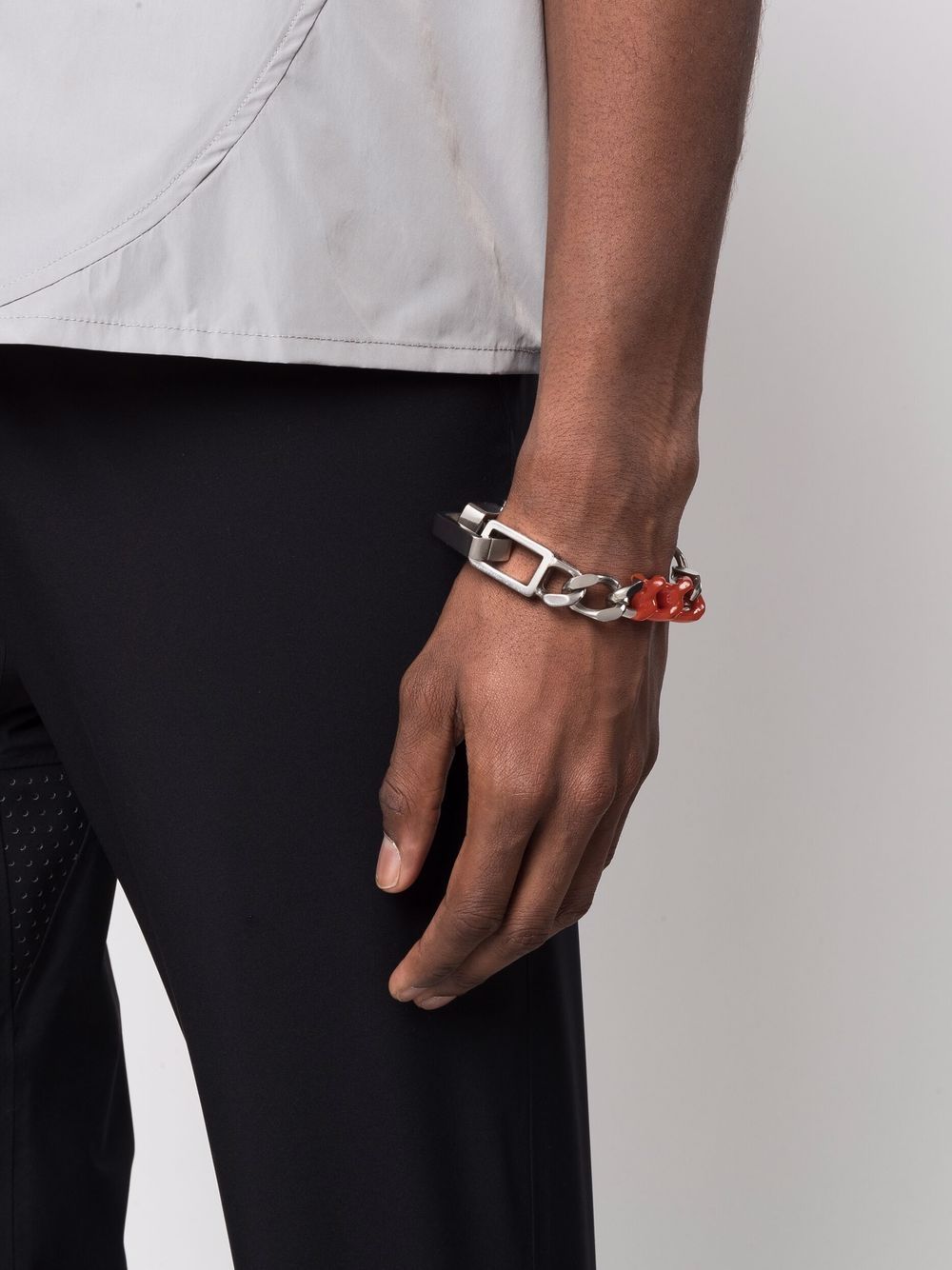 Heron Preston Dip Dye Multichain Bracelet - Silver | Editorialist