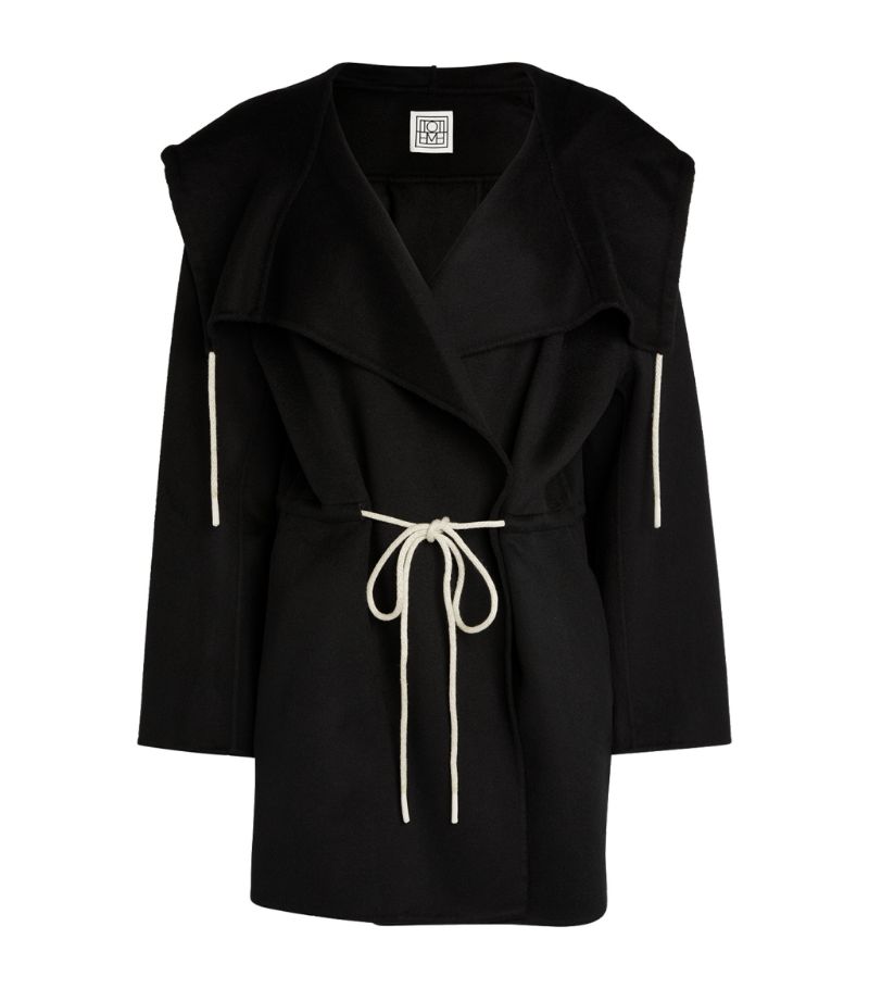 Toteme Wool Drawstring-Detail Jacket In Black - 47% Off | Editorialist