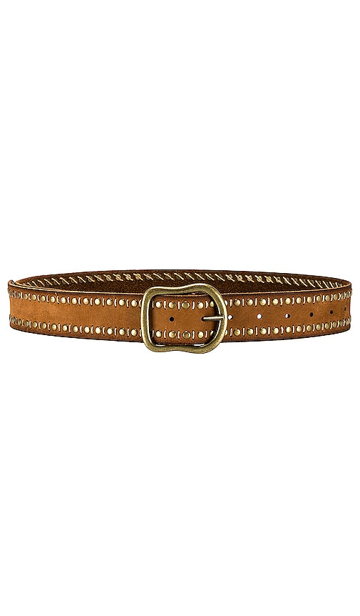 NWT Free People Adorn Studded Leather Waist Belt Cognac Free People Virgo Leather Belt - Cognac | Editorialist main image 4