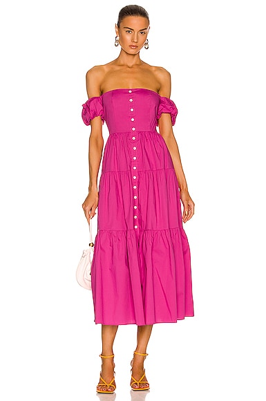 staud hot pink dress Buy Elio In Fuchsia - Peony At 80% Off the hunger games outfit