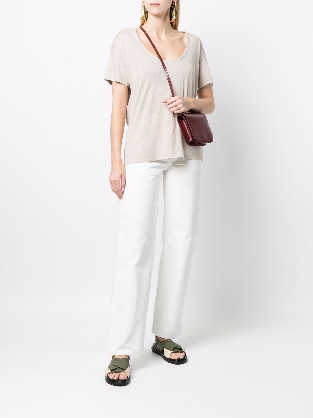 PAULA PAULA Deep V-Neck T-Shirt