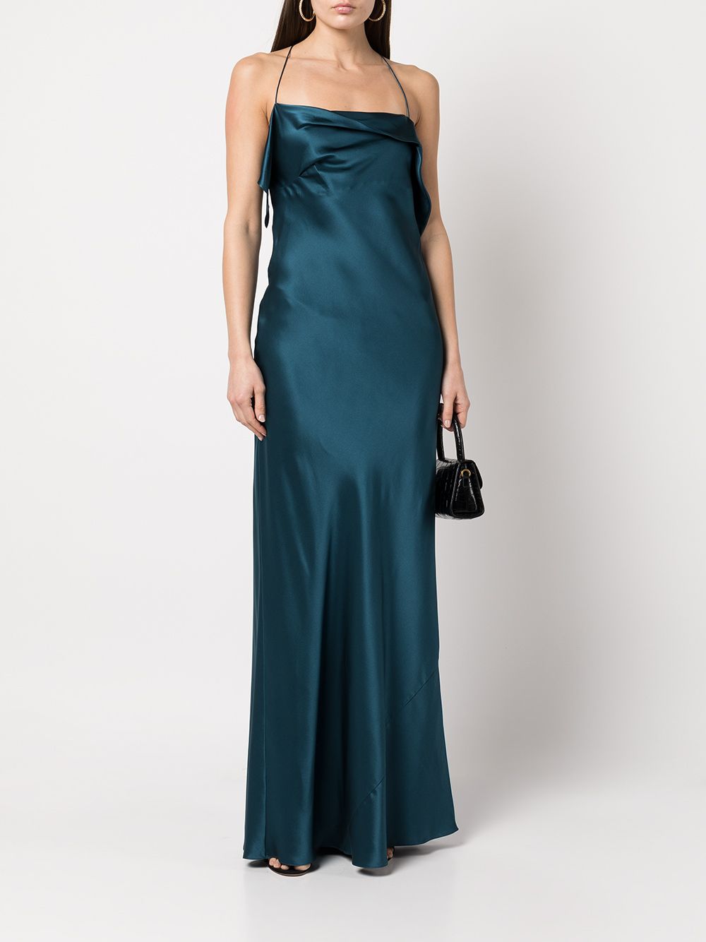 MICHELLE MASON MICHELLE MASON Square-Neck Silk Dress