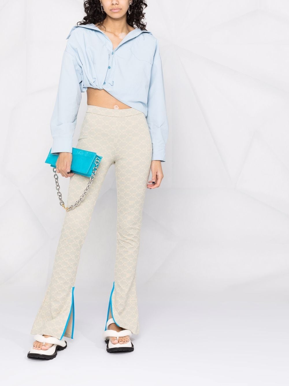 OFF-WHITE Monogram Ankle-Slit Trousers
