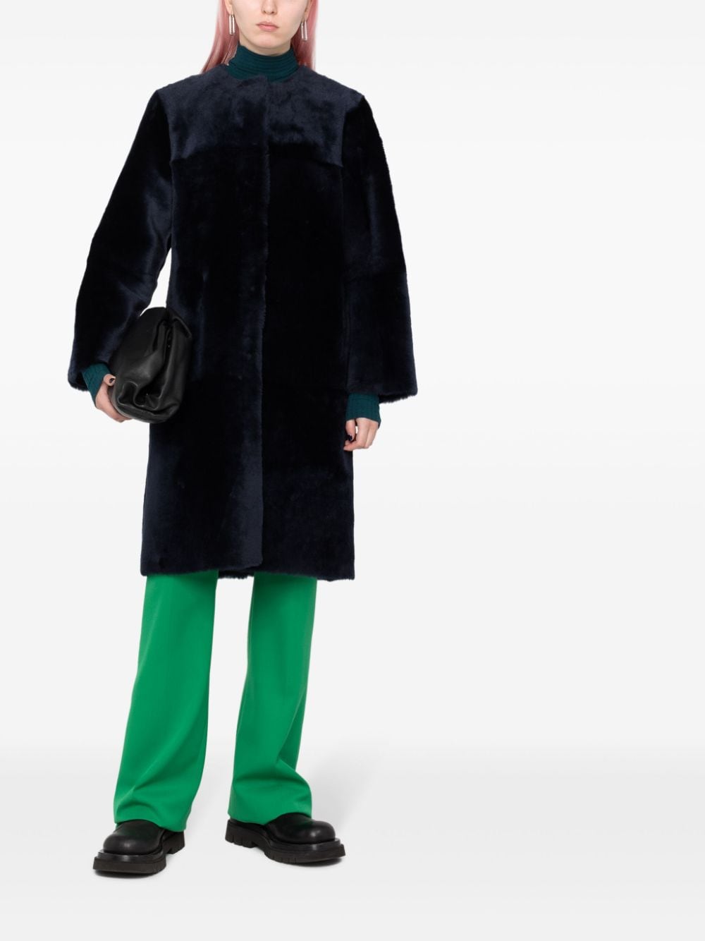 LISKA Liska Reversible Leather Shearling Coat