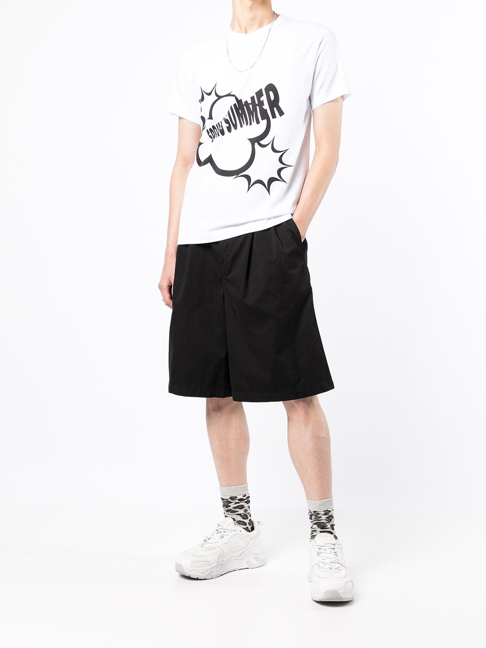 COMME DES GARÇONS slogan-print cotton t-shirt