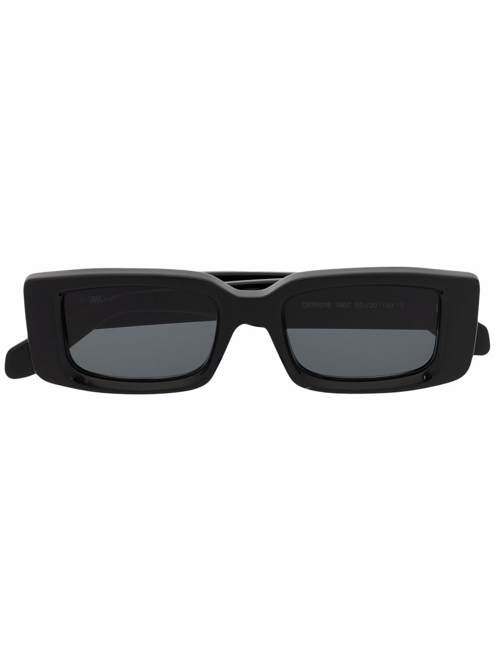Off-White Cady Cut-Out Rectangular Sunglasses - Black | Editorialist