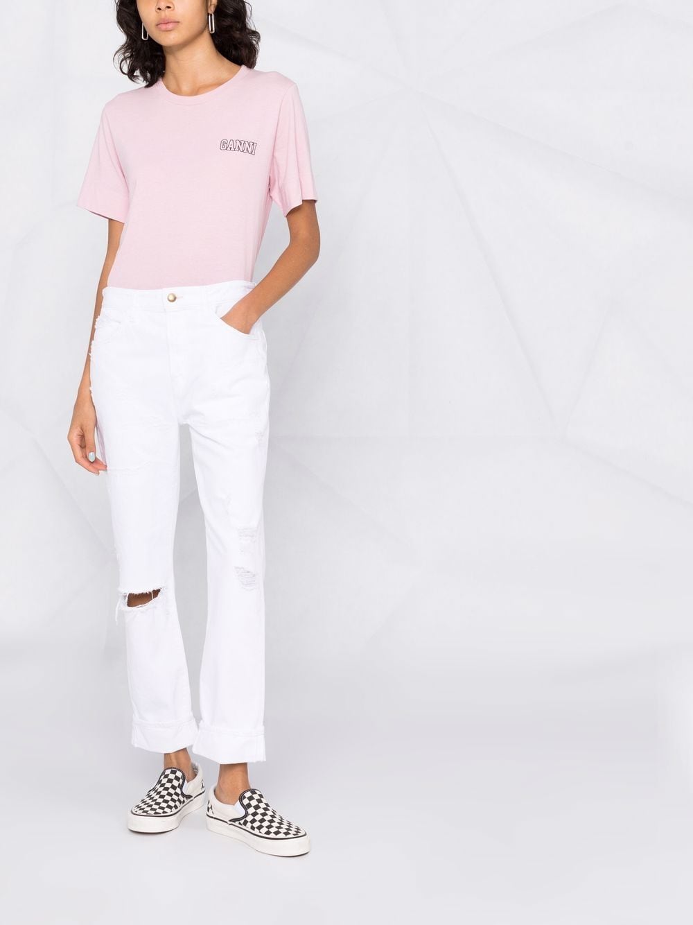 WASHINGTON DEE-CEE Washington Dee Cee Slim-Cut Ripped Organic Cotton Jeans