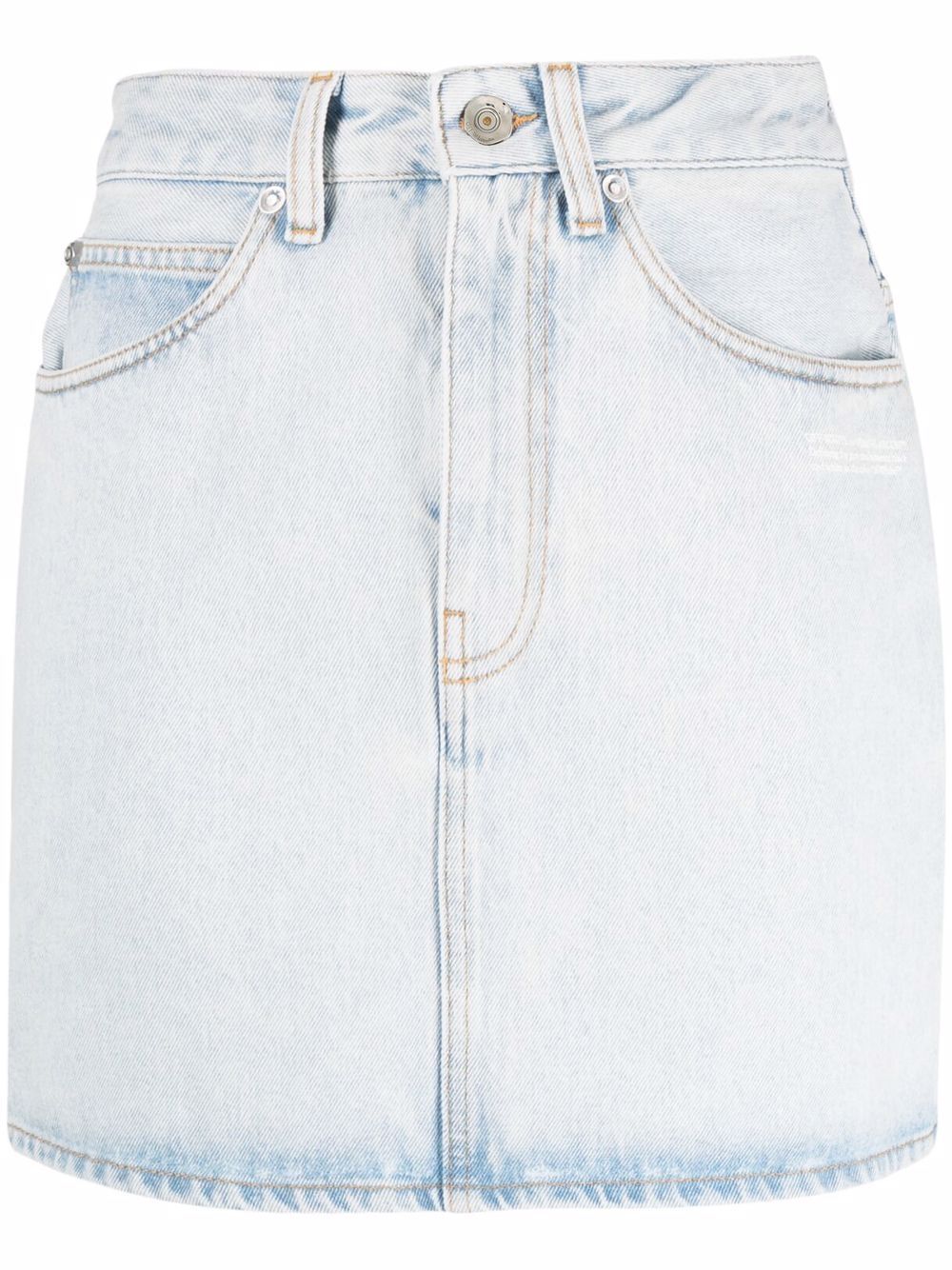 OFF-WHITE Off-White Logo-Print Denim Skirt