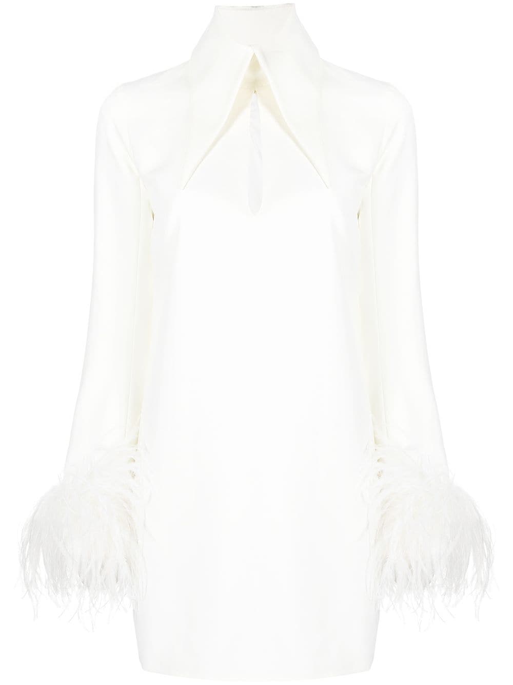 16ARLINGTON Michelle Feather-Cuff Minidress