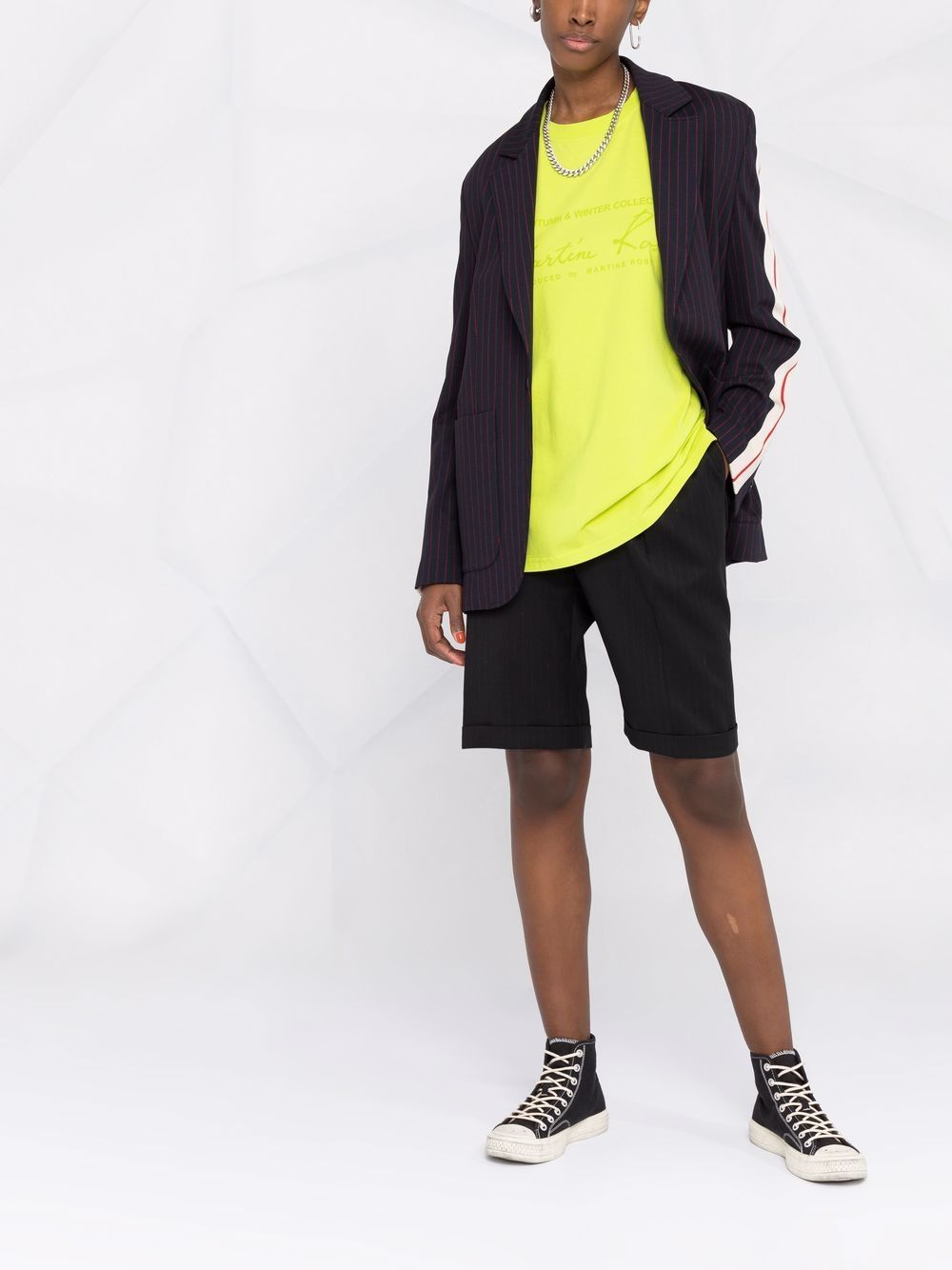 PALM ANGELS Palm Angels Striped Single-Breasted Blazer