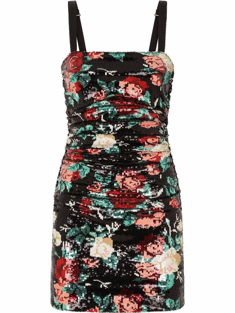 dolce and gabbana floral sequin dress Dolce & Gabbana Floral Sequined Mini Dress