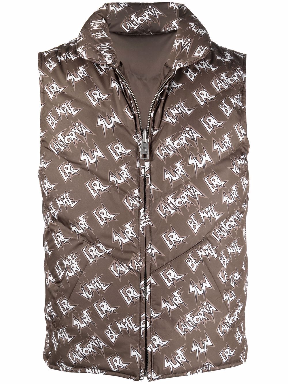 ERL ERL Logo-Print Padded Gilet