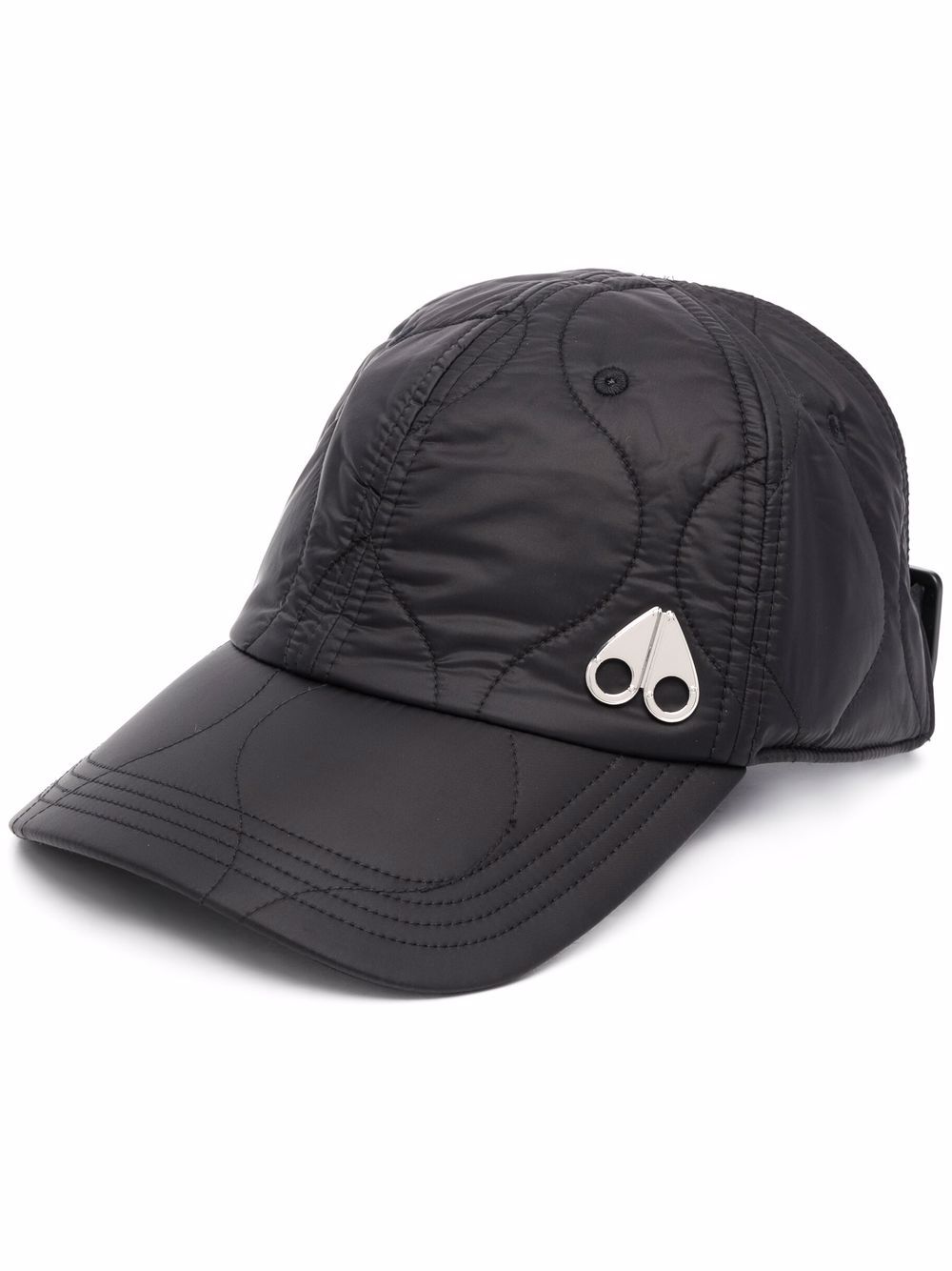 Moose Knuckles Logo-plaque Quilted Cap - Black | Editorialist