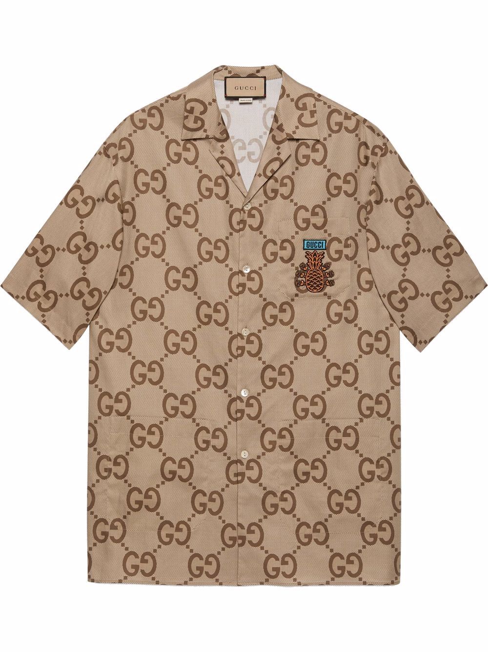 Gucci Pineapple Gg Canvas Bowling Shirt - Neutrals | Editorialist