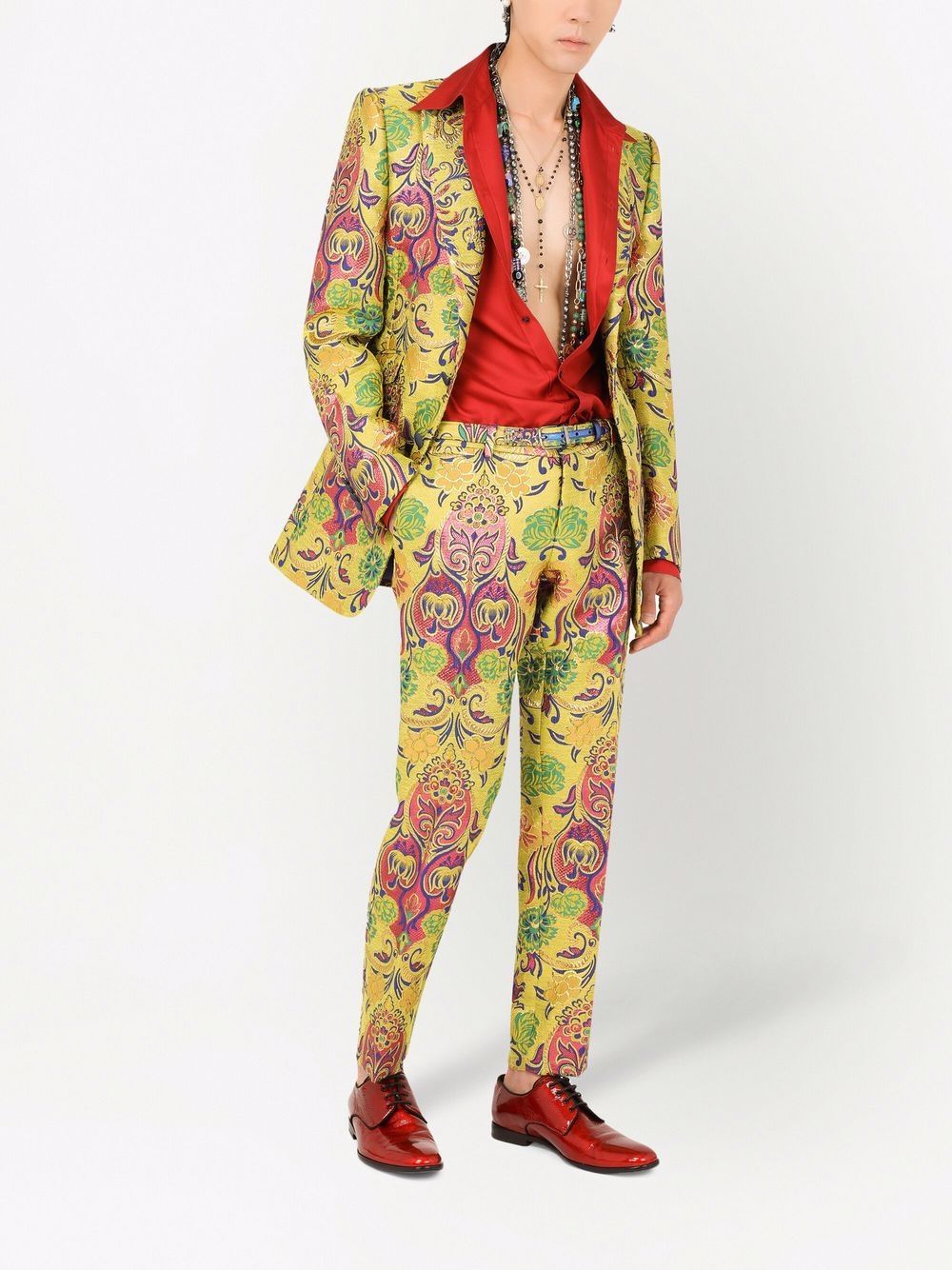 DOLCE & GABBANA Dolce & Gabbana Patterned Jacquard Trousers