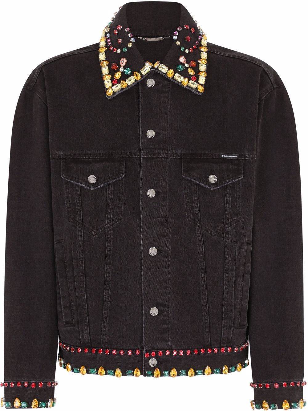 DOLCE & GABBANA Embellished-Detail Denim Jacket