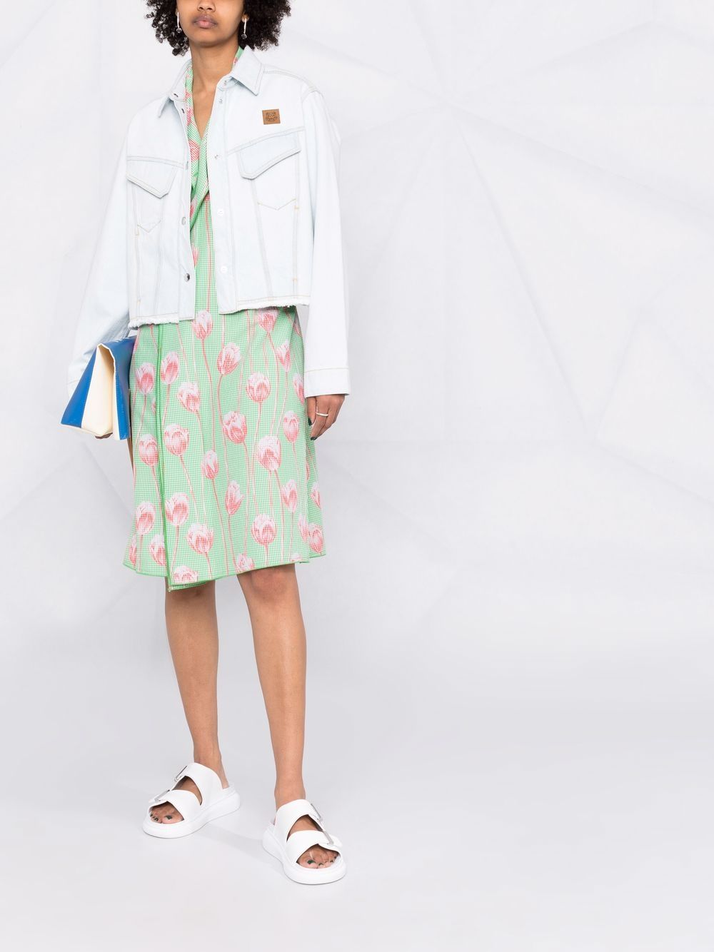 KENZO Kenzo K-Tiger Cropped Denim Jacket