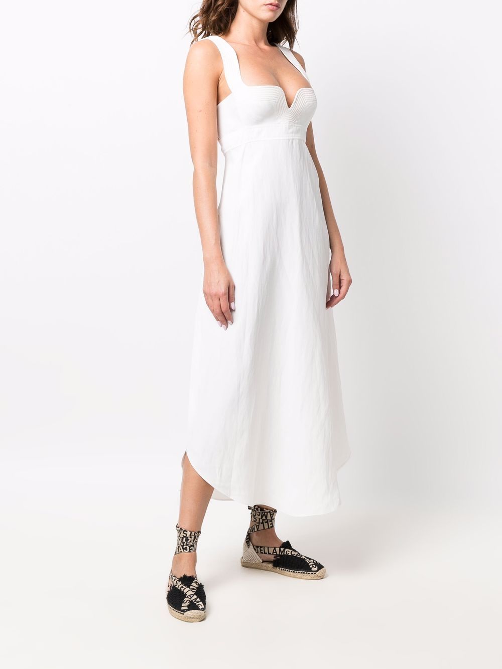 stella mccartney sweetheart neck midi dress Stella Mccartney Sweetheart-Neck Midi Dress In Blue - 59% Off