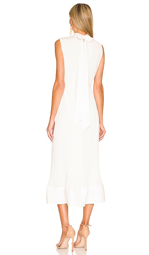 milly melina solid pleated dress Milly Melina Solid Pleated Dress