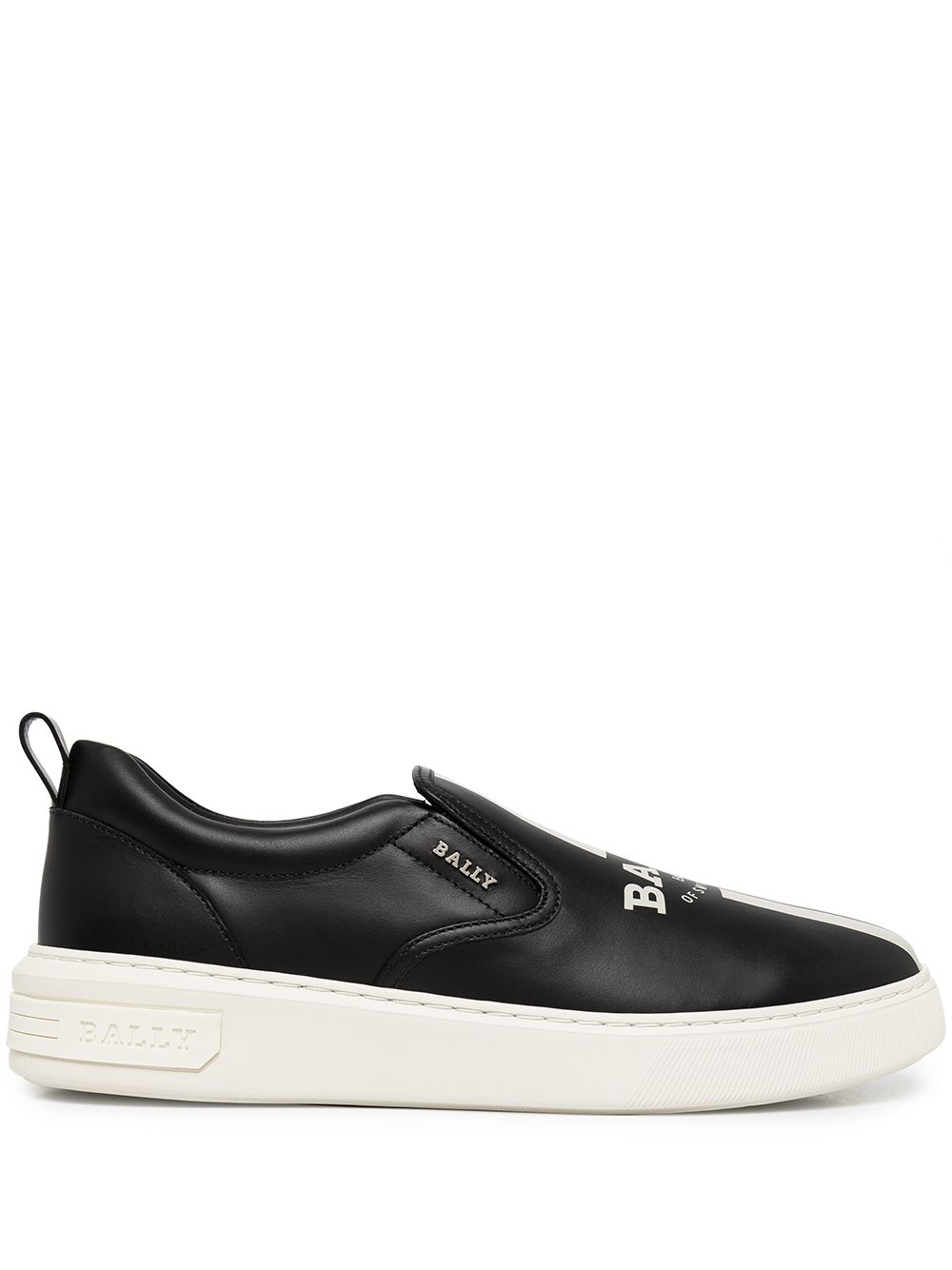 Bally Mayden 10.5 Bally Shoes Sneakers Mayden Leather Slip On Black/White Size  main image 3