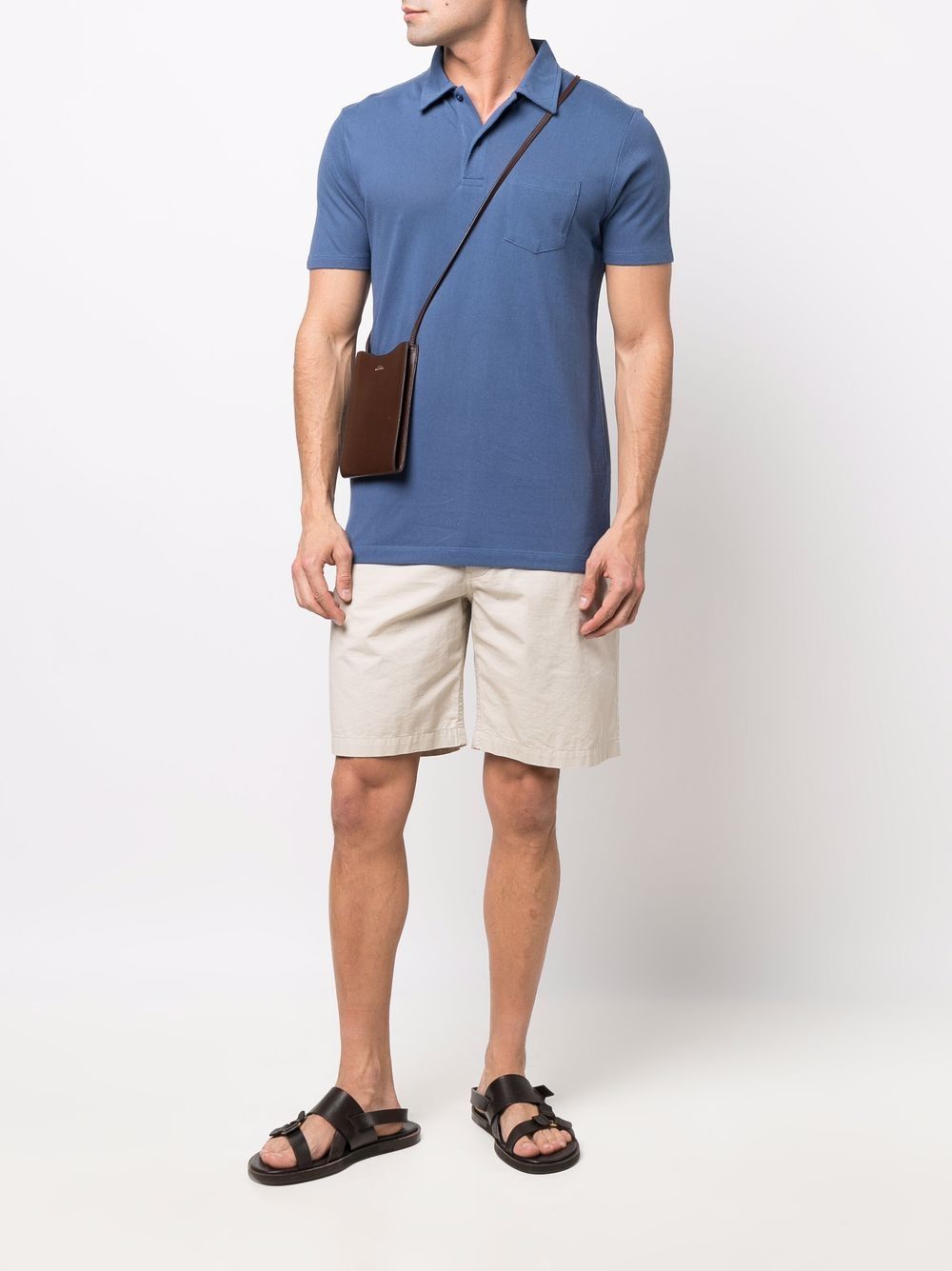 SUNSPEL pocket cotton polo shirt