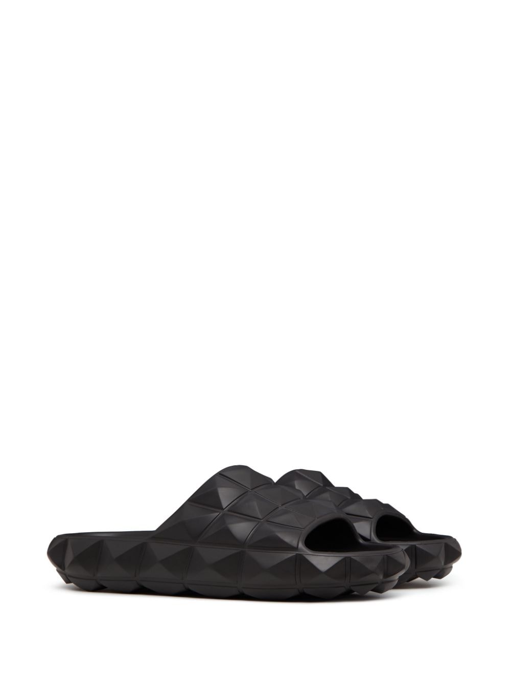Valentino Black Matte Stud Studded Men Slides Sandals Size 44 Valentino men slides - Gem main image 2