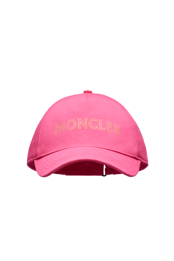 Moncler Laminated Logo Baseball Cap - Pink | Editorialist