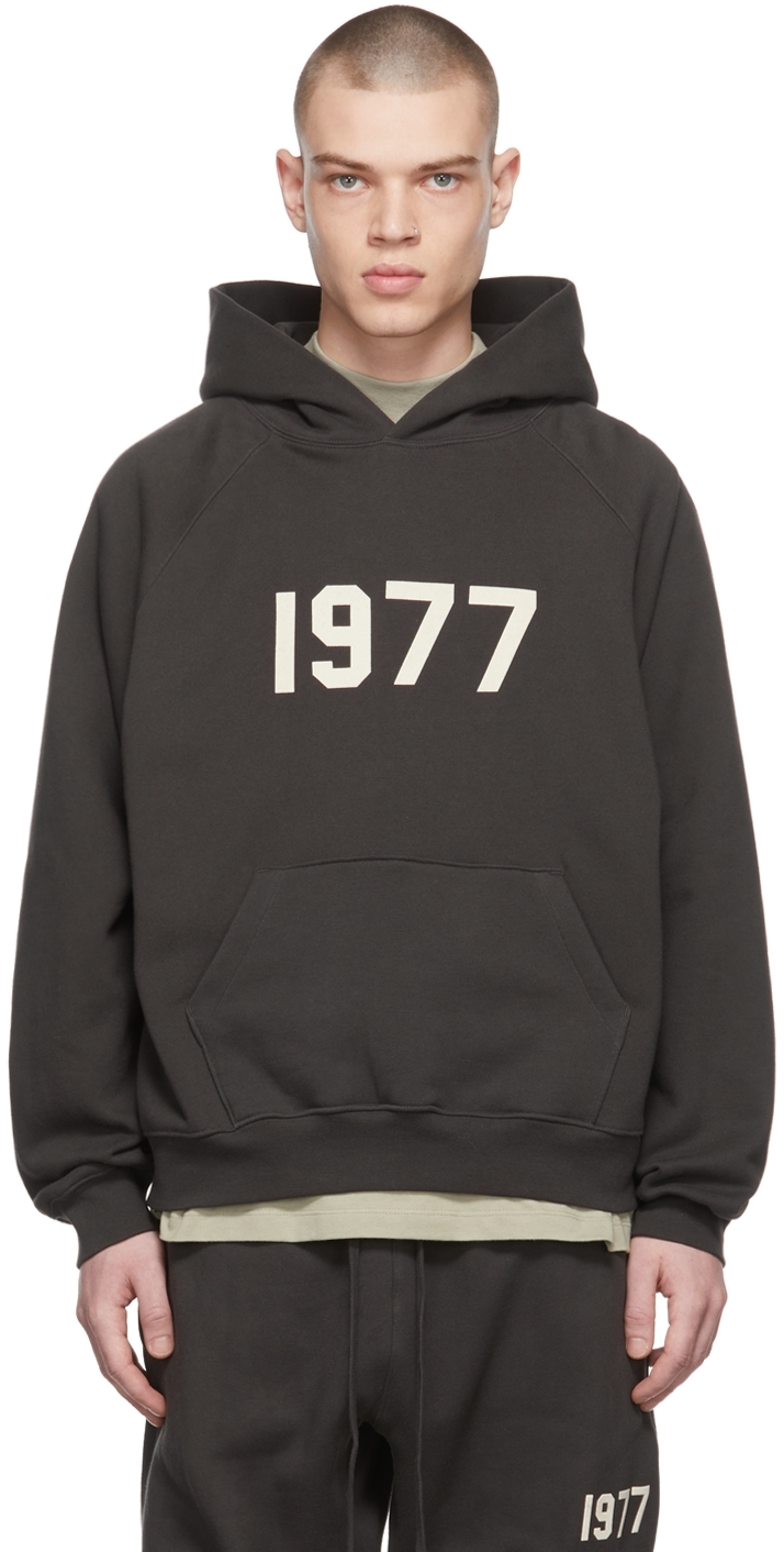 Fear Of God Black '1977' Hoodie - Iron | Editorialist