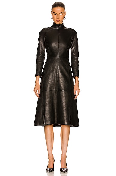 balenciaga leather dress Balenciaga Fitted Fetish Dress In Black - 77% Off
