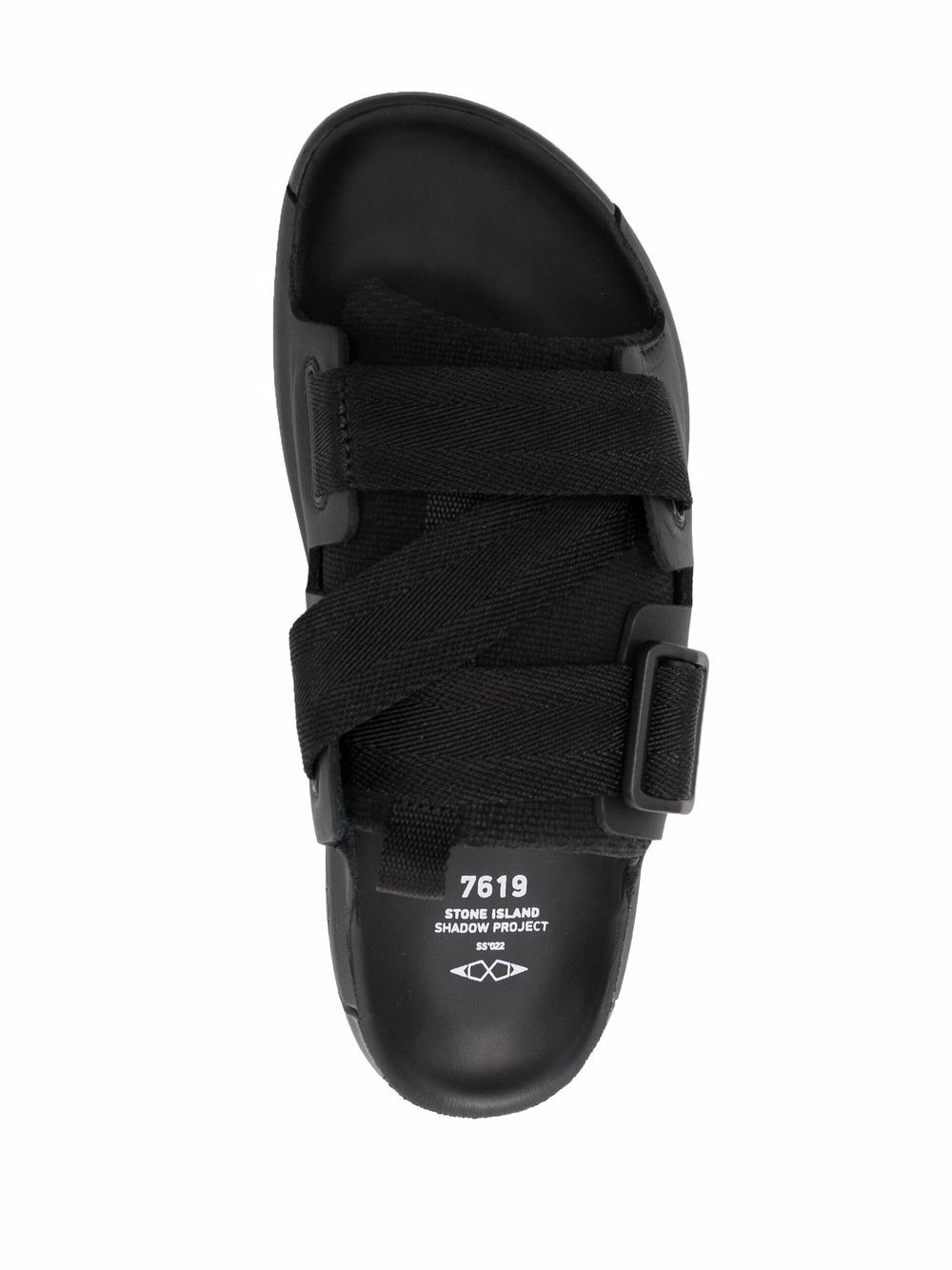 Stone Island Double-Buckle Sandals In Black - 50% Off  display picture 3