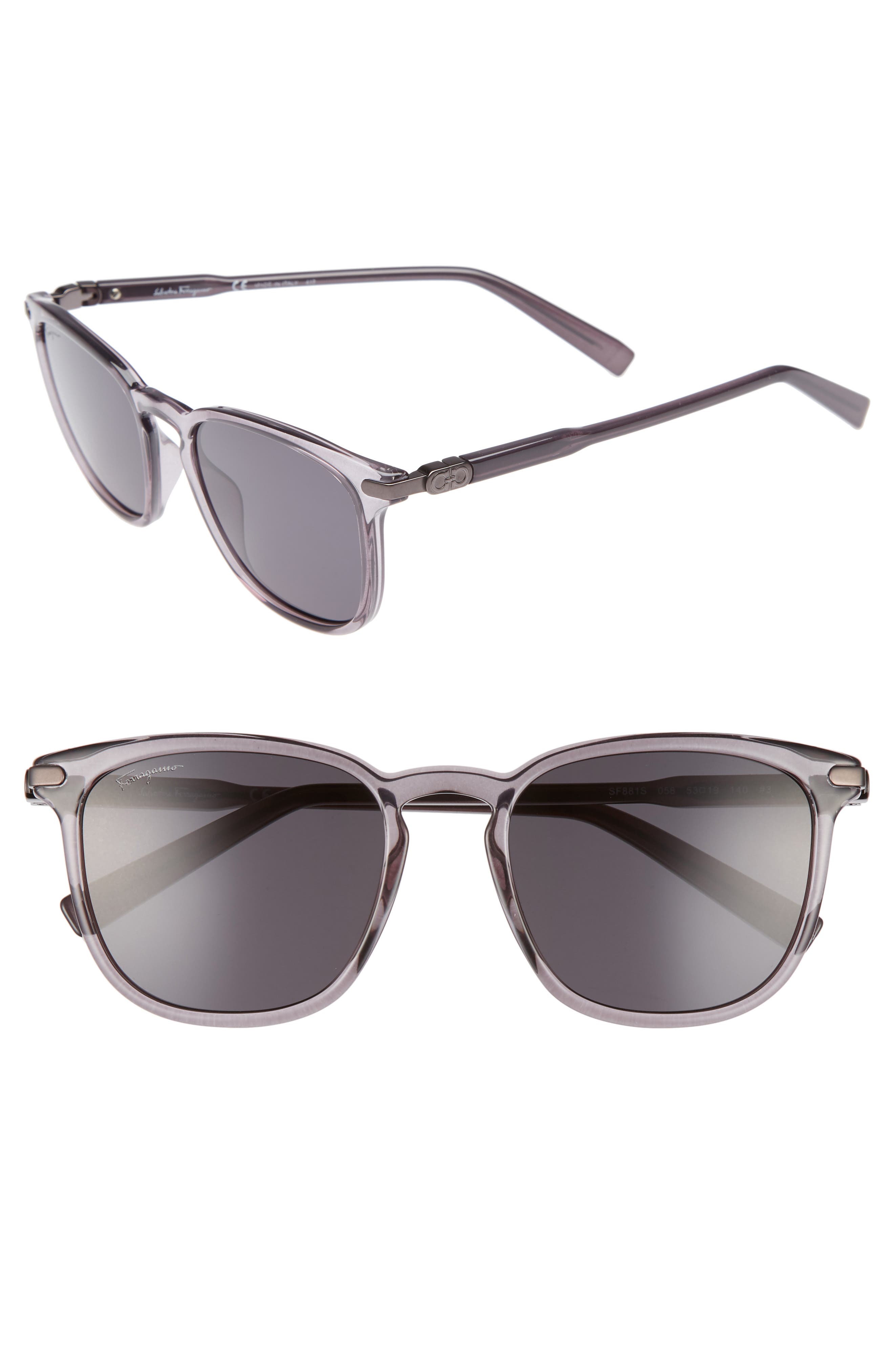 Ferragamo Double Gancio 53mm Sunglasses - Smoke | Editorialist
