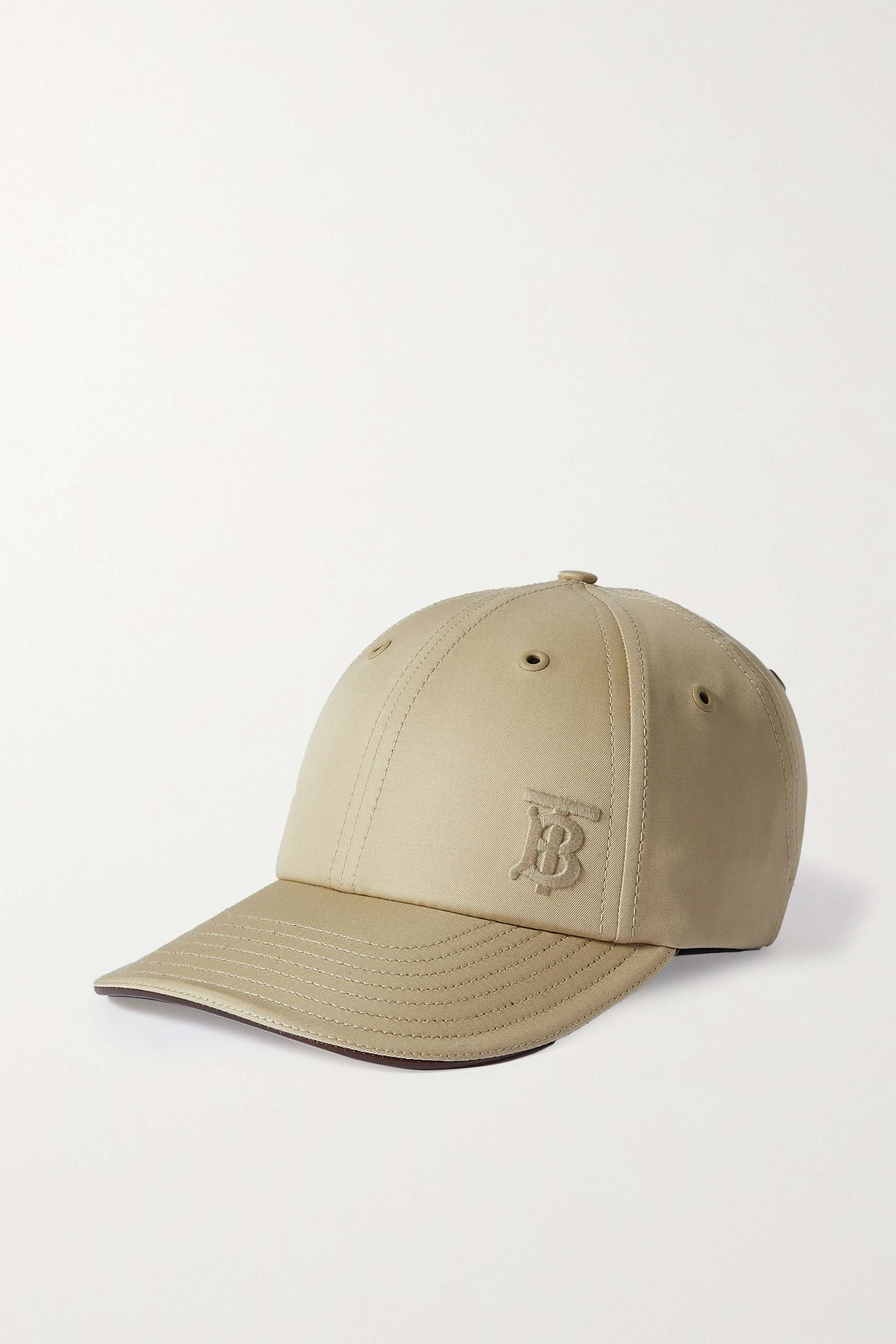 Burberry Embroidered Cotton-Gabardine Baseball Cap - Beige  display picture 2