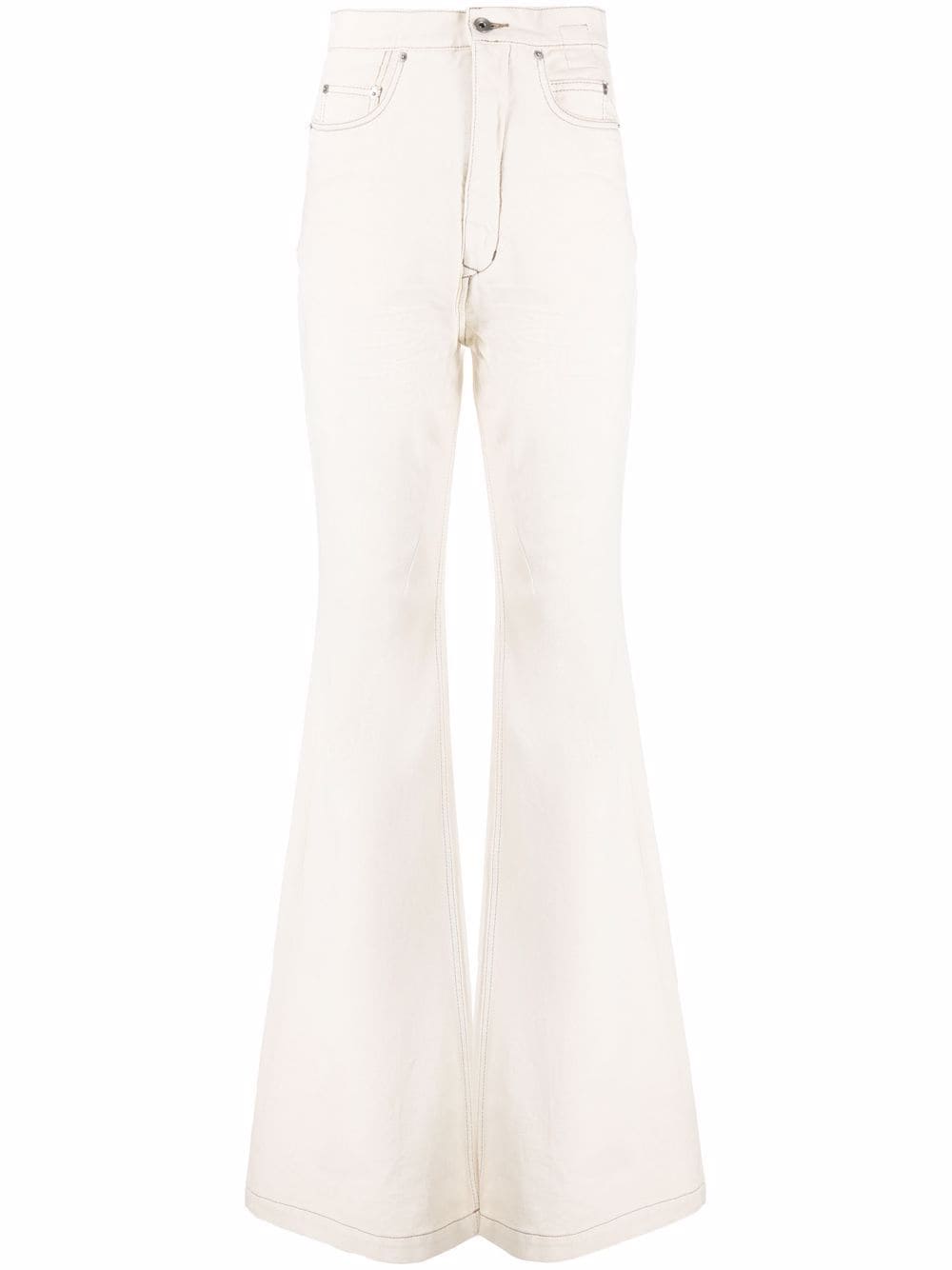 Rick Owens High-Waist Flared Jeans In Neutrals - 50% Off