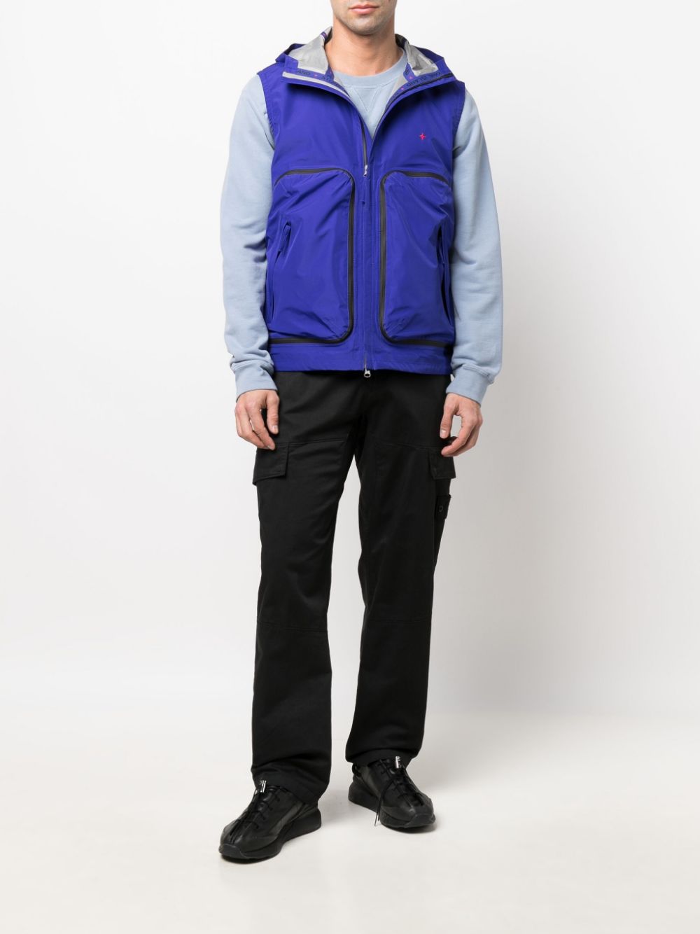 STONE ISLAND Stone Island Logo-Embroidered Hooded Gilet