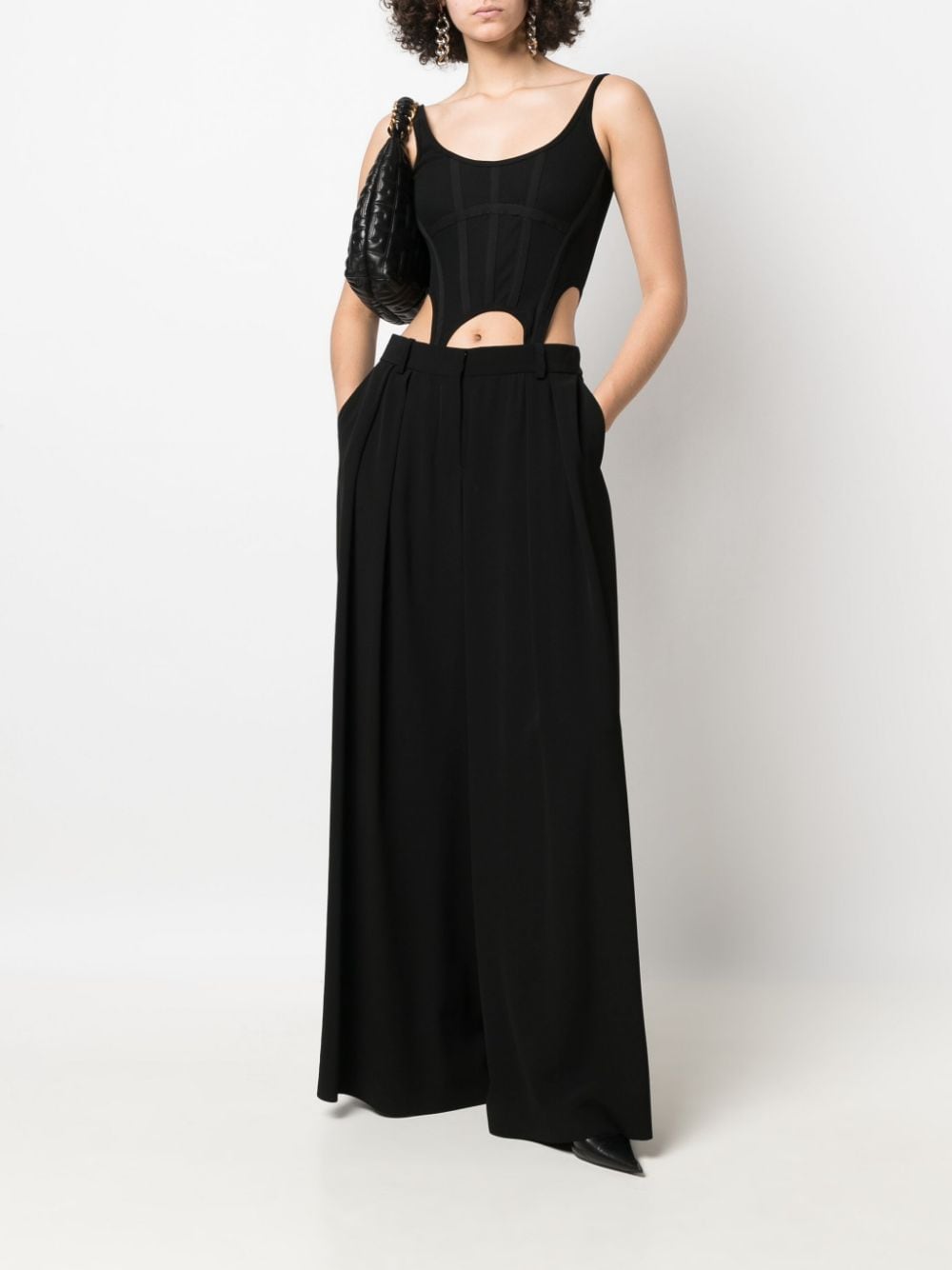 BALMAIN High-Waisted Palazzo Trousers