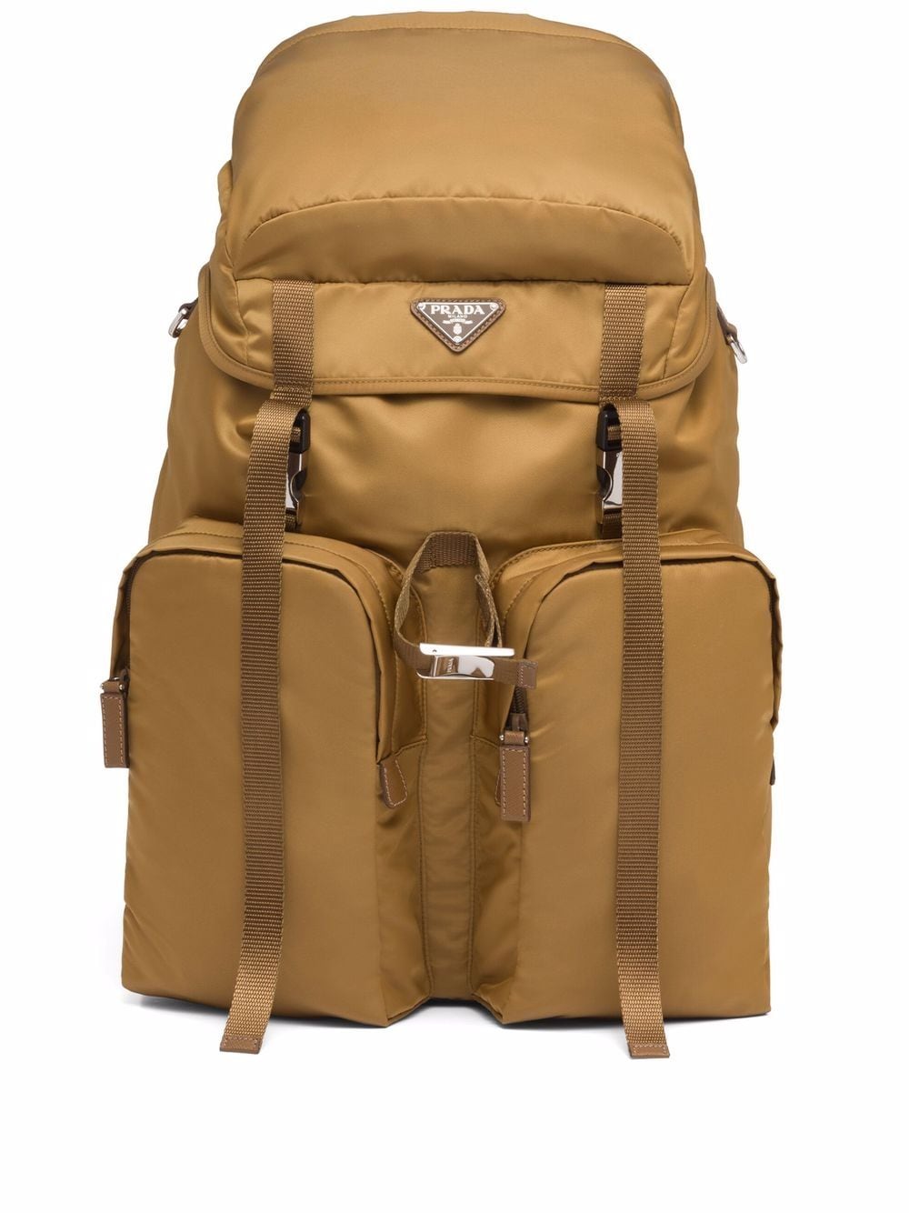Prada Tan Backpack for Men Sienna Re-Nylon and Saffiano leather backpack | PRADA  main image 2