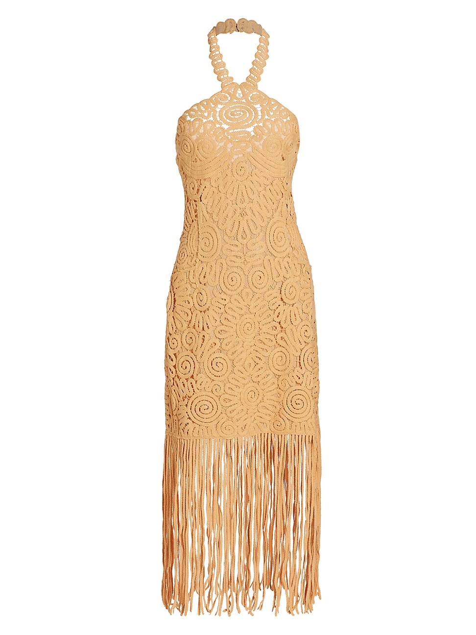 Buy Jonathan Simkhai Alisa Embroidered & Fringe-trim Midi-dresssize 6 ...